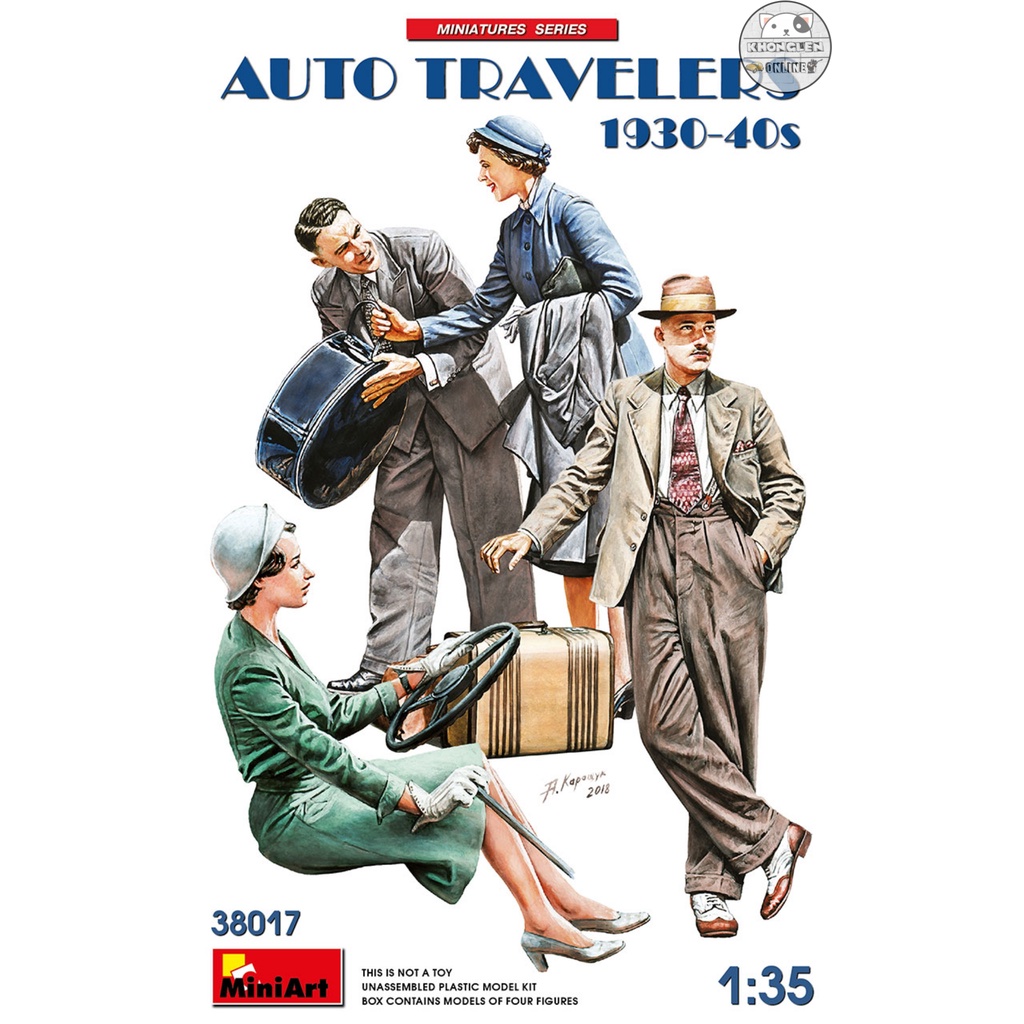 โมเดลสเกลฟิกเกอร์ Miniart 38017 AUTO TRAVELEDS 1930-40s 1/35 | Shopee ...