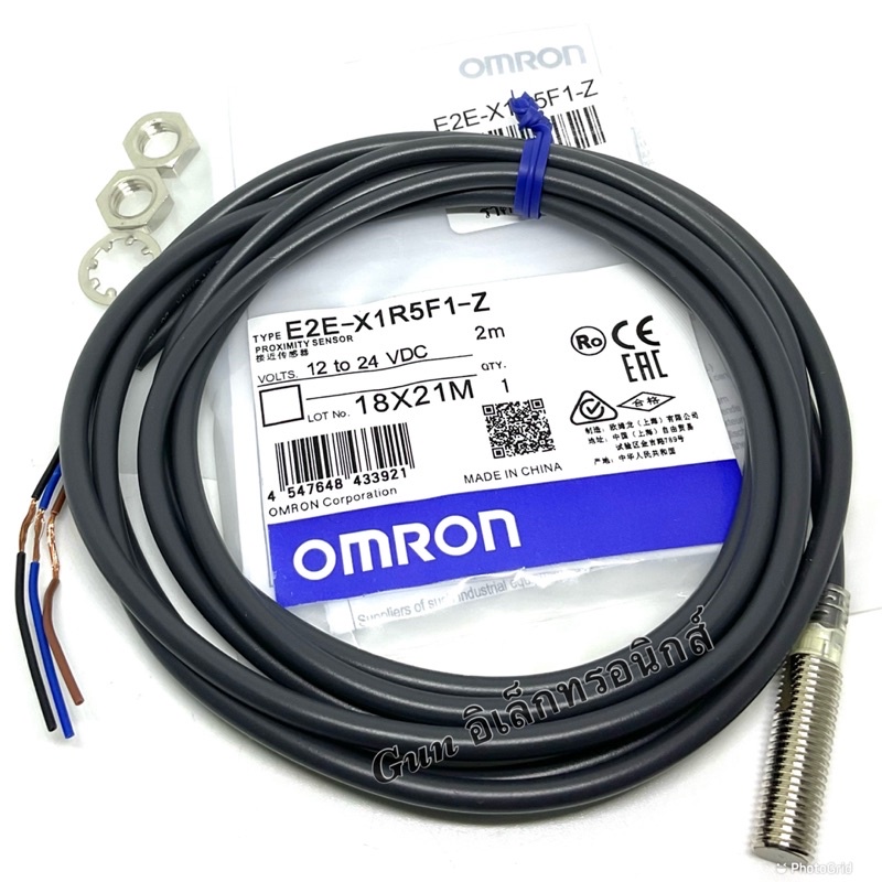 E2E-X1R5F1-Z Proximity sensor ขนาด8M ( 3สาย ชนิดPNP-NO) ใช้ไฟ12-24VDC OMRON | Shopee Thailand