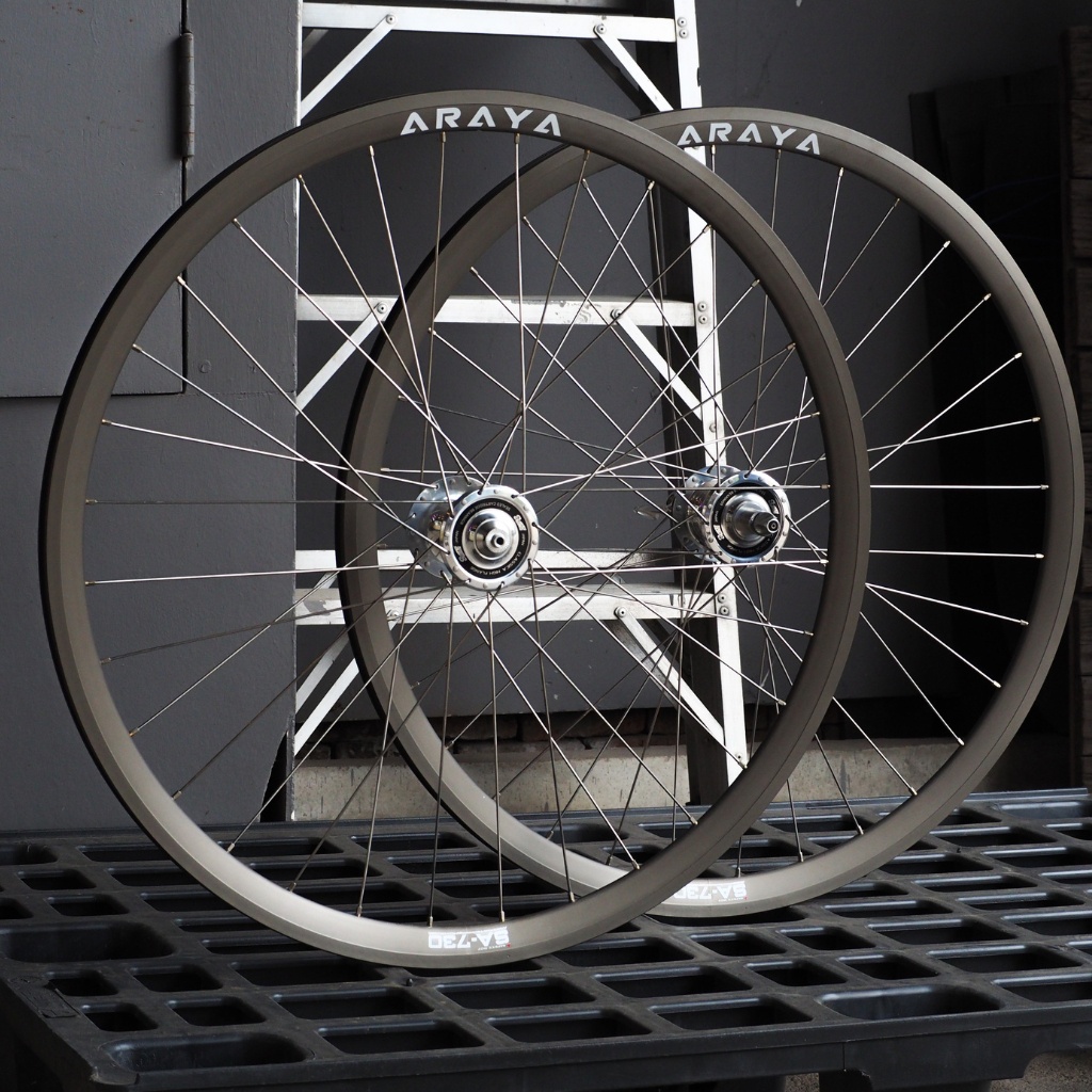 ล้อชุด 700c Araya SA-730 Aero ดุม Suzue High Flange สี Hard anodized ...