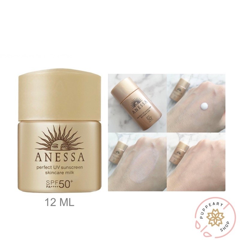 (แท้/พร้อมส่ง) ANESSA PERFECT UV SUNSCREEN SKINCARE MILK SPF50+/PA++++ 12ML | Shopee Thailand
