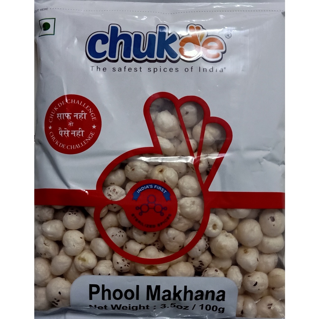 Chukde Phool Makhana (Lotus Seeds/ Fox Nuts) เมล็ดบัว 100 gms | Shopee ...