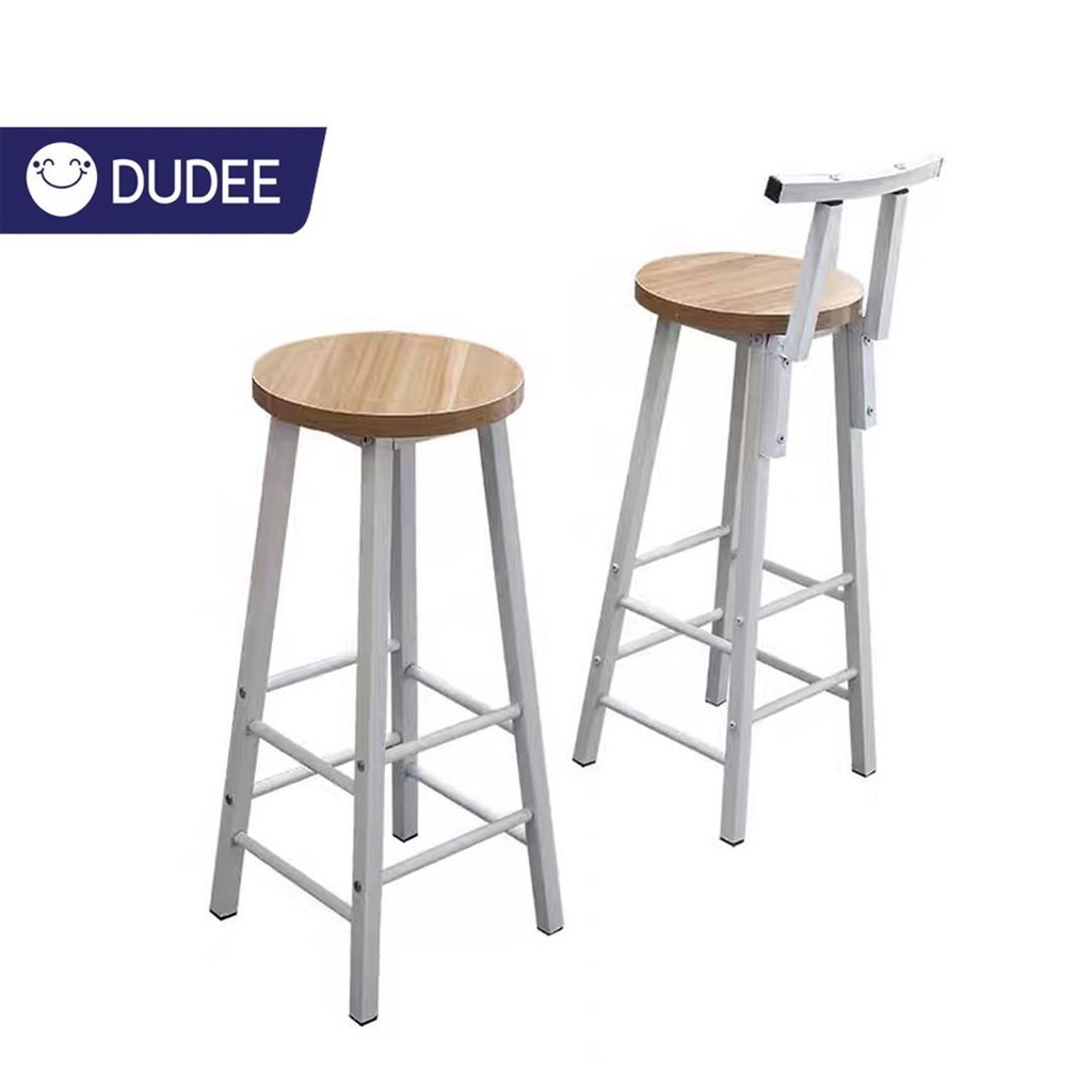 DUDEE เก้าอี้บาร์ เก้าอีบาร์คาเฟ่ รุ่น DD-111A เก้าอี้บาร์มีพนักพิง เก้าอี้ตกแต่งร้านค้าทรงสูง ...