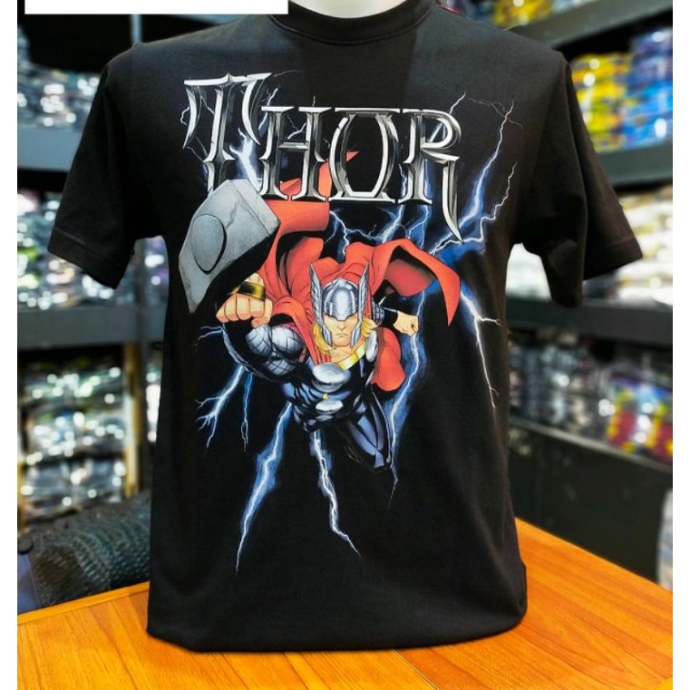 เสื้อยืดMarvel_ลิขสิทธิ์แท้ลายThorสีดำ(mvx-231) | Shopee Thailand