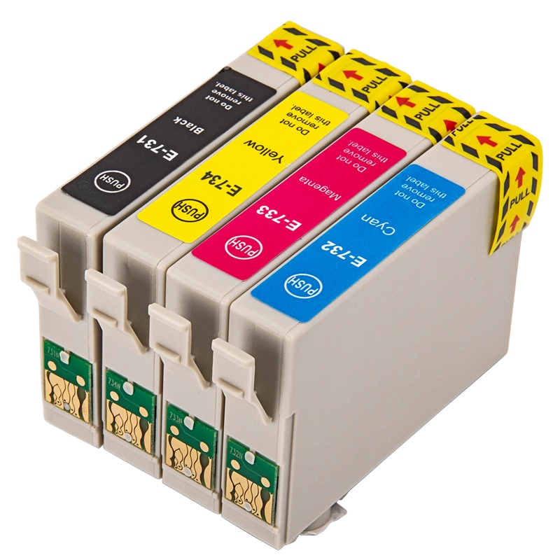 [สต็อกประเทศไทย]73N T0731N-T0734 Compatible ink cartridges for EPSON ...