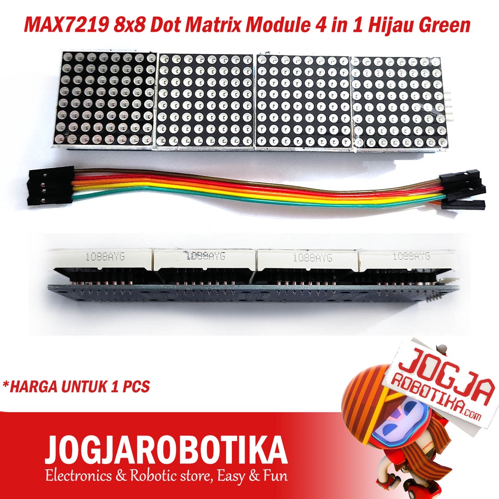 Hijau Max7219 8x8 Dot Matrix Module 4 in 1 สีเขียว | Shopee Thailand