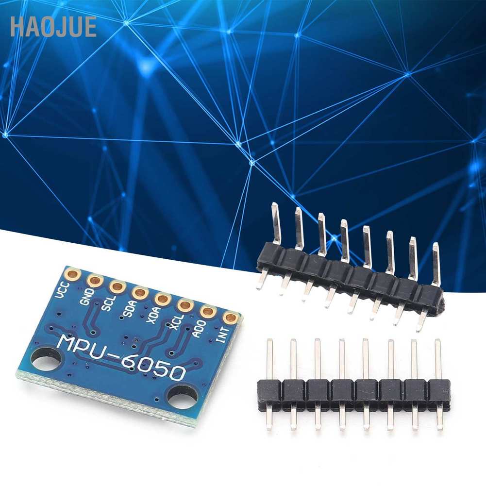 Haojue Mpu』6050 โมดูล Pcb 3 แกนอุปกรณ์เซ็นเซอร์วัดอุณหภูมิ 6DOF Gy`521 ...
