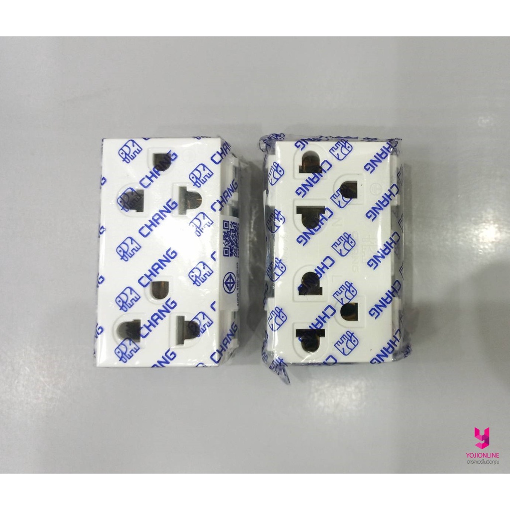 YOJI ONLINE ปลั๊กกราวน์คู่ ช้าง รุ่นใหม่ (PCH-904N แบบเสียบ) (PCH-904 แบบขันน็อต) เต้ารับกราวน์ ...