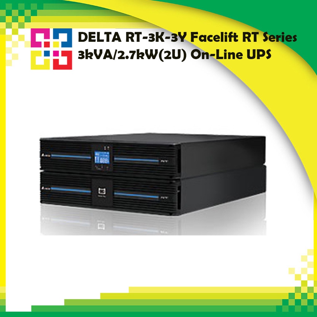 DELTA RT-3K-3Y Facelift RT Series 3kVA/2.7kW(2U) On-Line UPS | Shopee ...