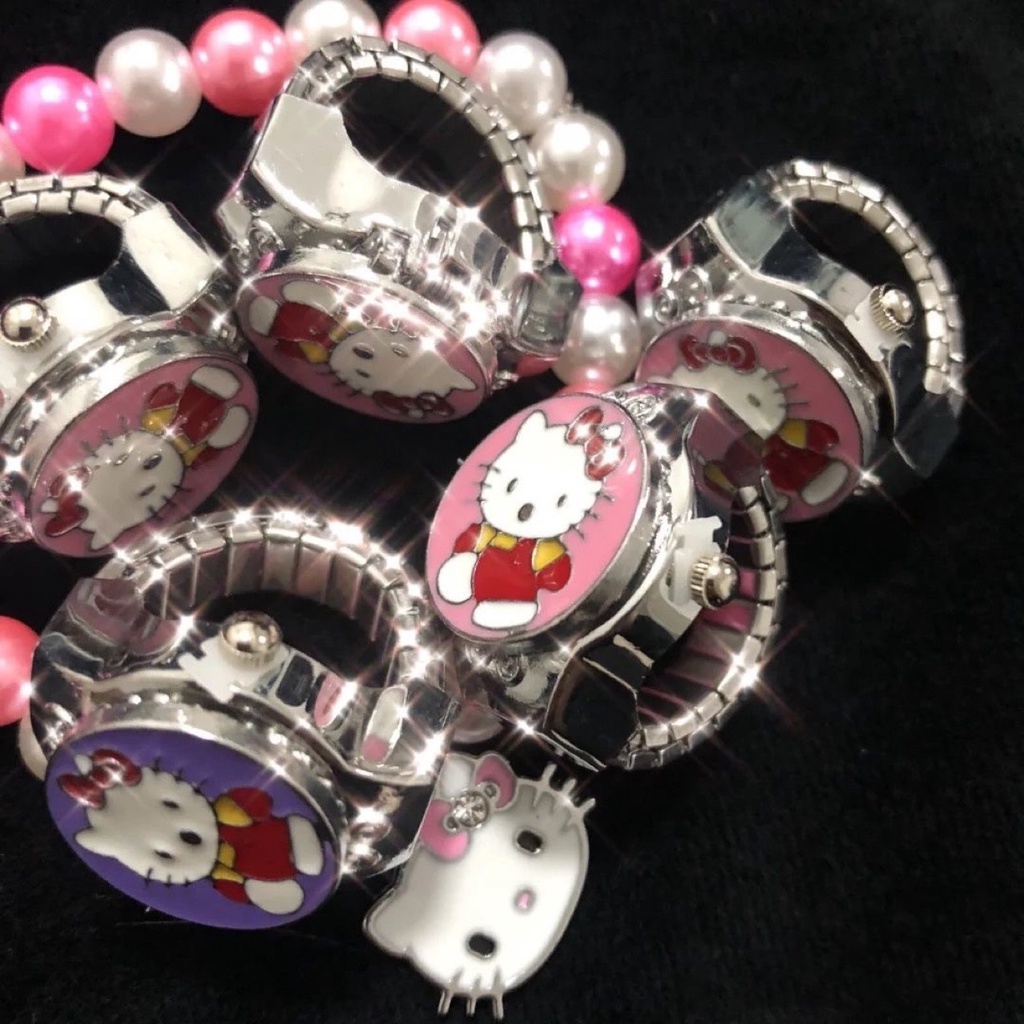 Hello Kitty Watch Ring Harajuku Style Millennium Spice Girl Earth Cool ...