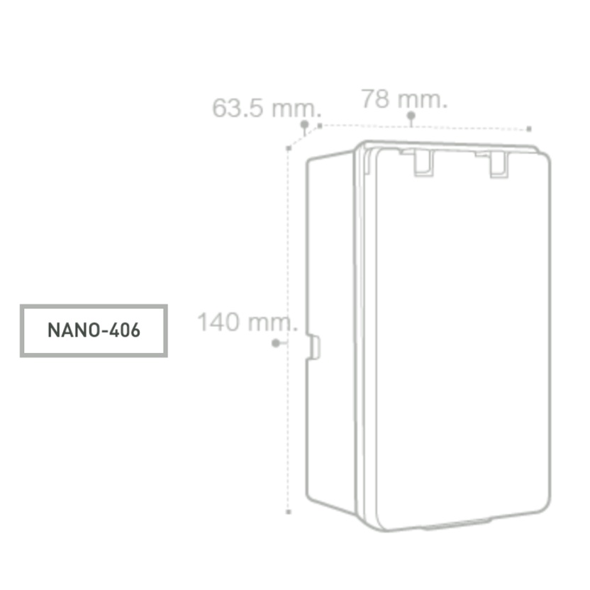 NANO-406 406C กล่องกันน้ำ บ็อกกันน้ำ ฝาทึบ ขนาด 2x4 กล่องเบรกเกอร์ ฝาปิด กันน้ำ NANO 406 406C ...