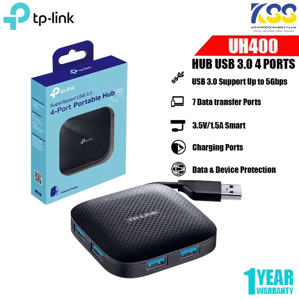TP-LINK UH400 SuperSpeed USB 3.0 4-Port Portable Hub **รับประกัน 1ปี ...