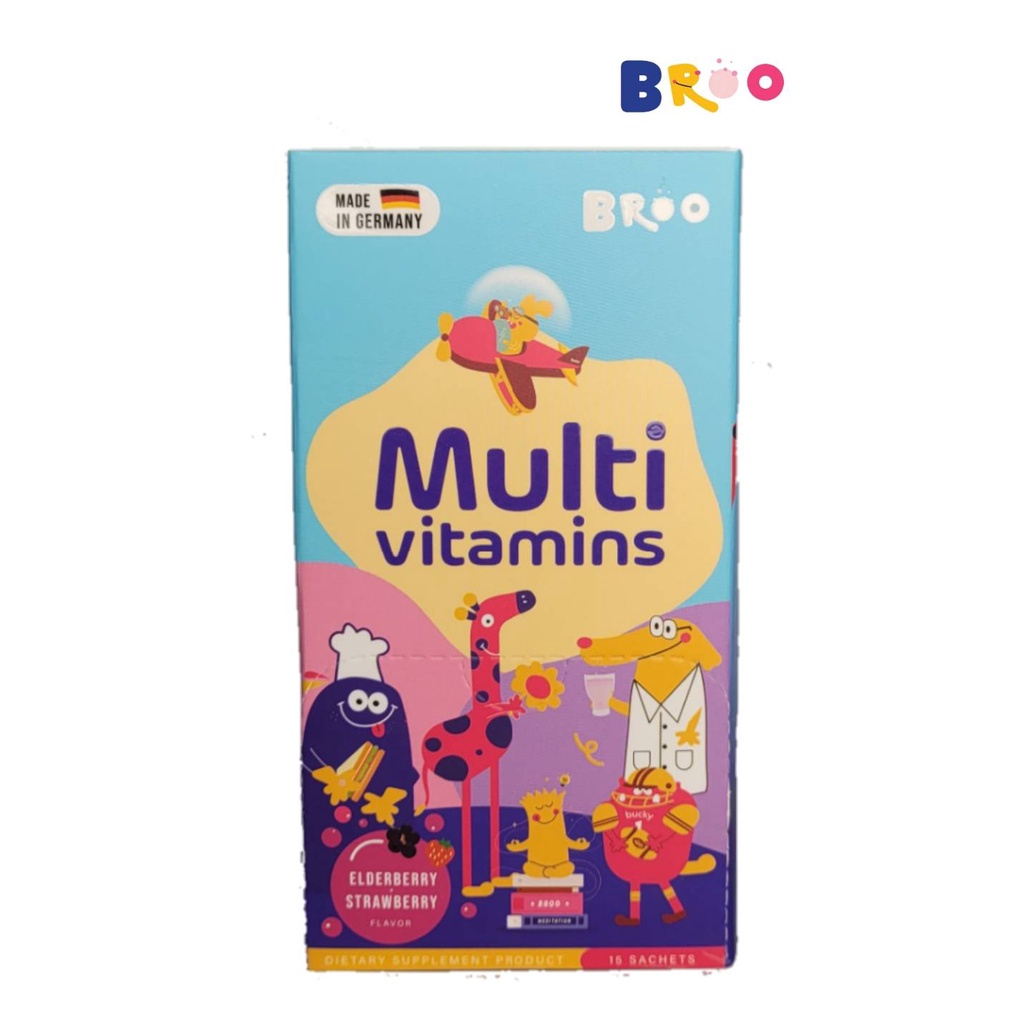 BROO Multivitamin for kids วิตามินเม็ดฟู่ วิตามินเด็ก อาหารเสริม สำหรับ ...