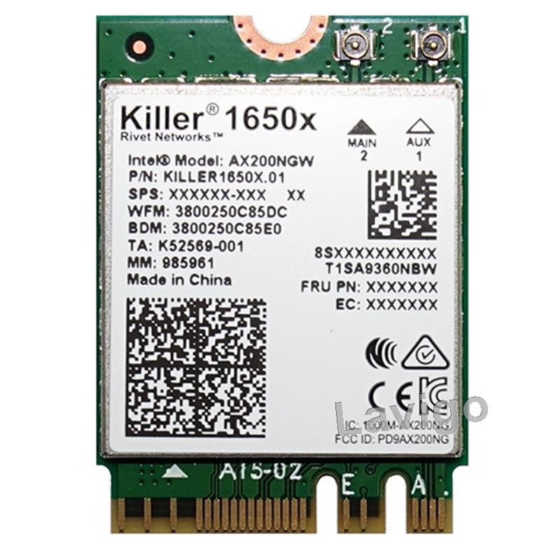 อะแดปเตอร์การ์ดเครือข่ายไร้สาย WiFi 6E 6E 7 BE200 NFA765 Intel AX210 AX200 AX201 AX211 Killer ...