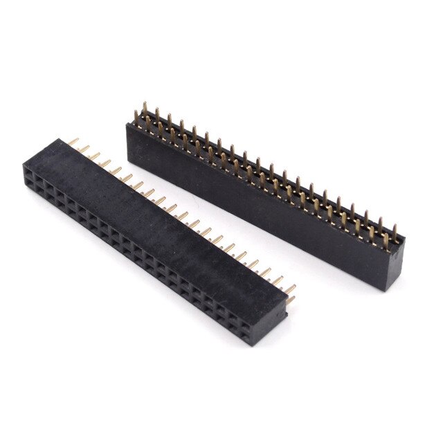 ซ็อกเก็ต แถวคู่ เมีย ผู้ จั้มเปอร์ Pin Header Female Double Row Single ...