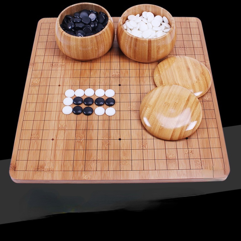 Chinese Go Gobang Set Jade Travel Chess Table Beginner Two In One Board ...