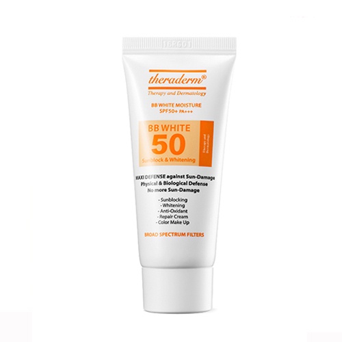 ของขวัญฟรี★ตัวอย่างฟรี Theraderm BB White Moisture SPF 50+, PA+++ (40g ...