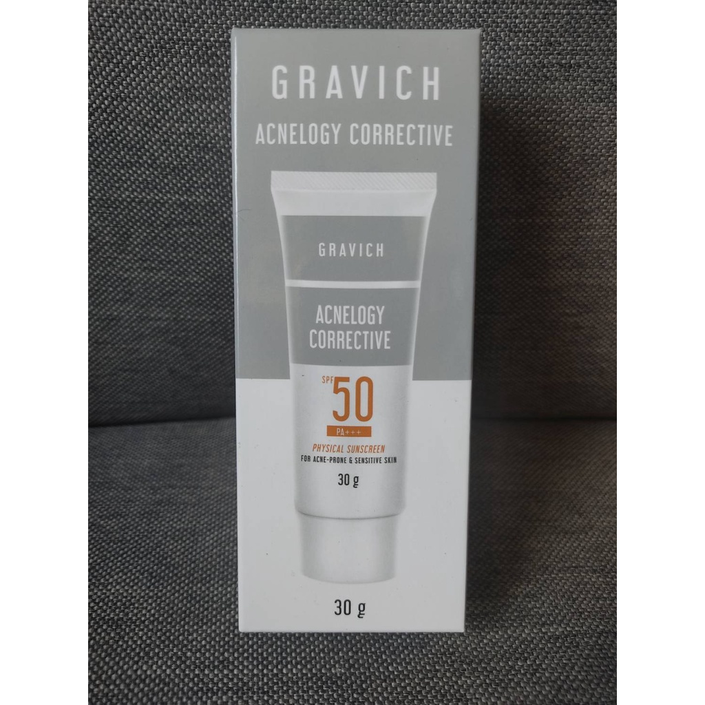 (EXP 10/2025) Gravich Acnelogy Physical Sunscreen SPF50 PA+++ 30 g กราว ...