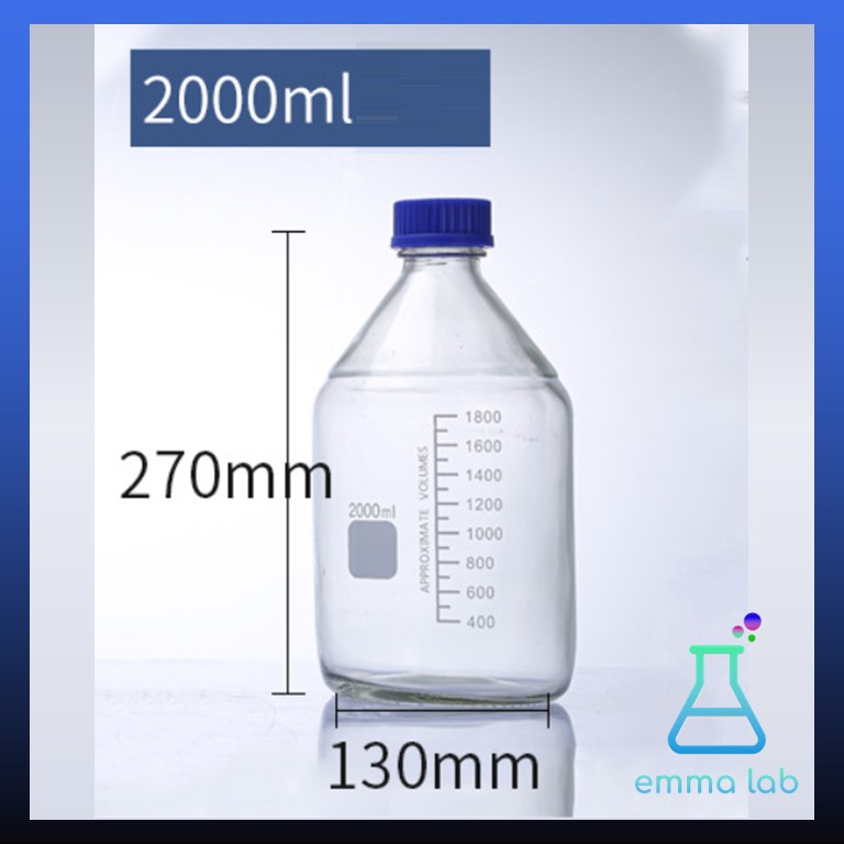 ขวดแก้ว ขวดสารเคมี แบบฝาเกลียว ขนาด 250, 500,1000,2000ml, Duran Bottle ...