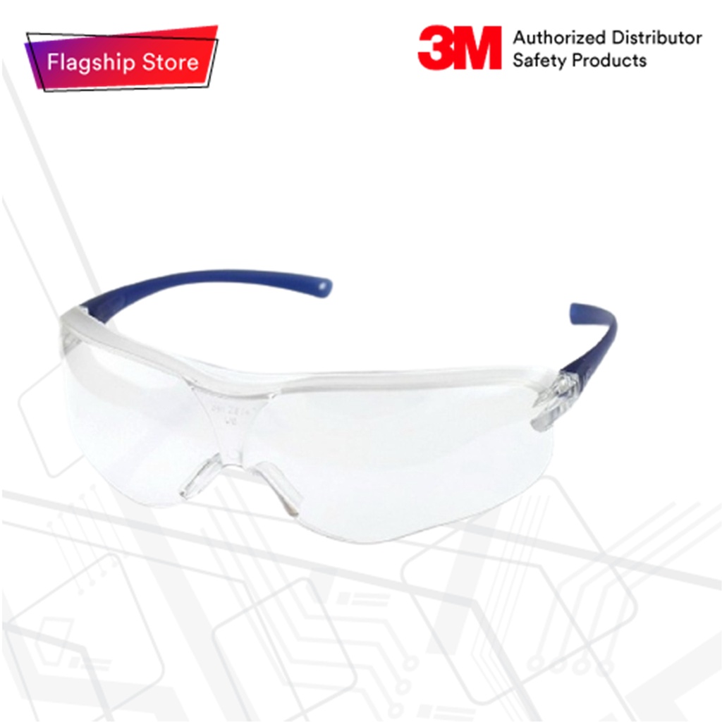 แว่นตานิรภัย 3M™ รุ่น V34 Virtua Sport Asian Fit เลนส์ใส ขาแว่นสีฟ้า | Shopee Thailand