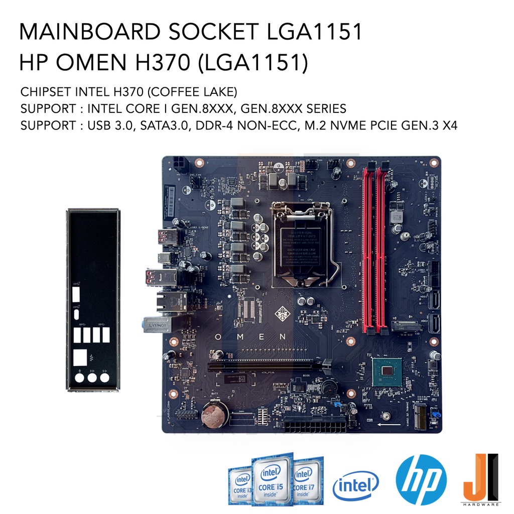 Mainboard HP OMEN H370 (LGA 1151) รองรับ CPU Gen.8XXX และ Gen.9XXX (มือสองสภาพดีมีการรับประกัน ...