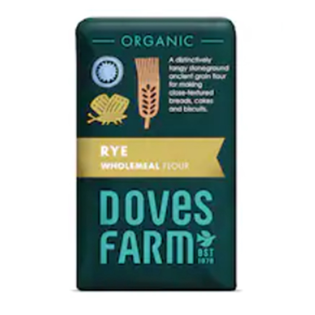 Doves Farm Organic Rye Wholemeal flour 1kg.อาหาร วัตถุดิบ แป้งทำขนม ...