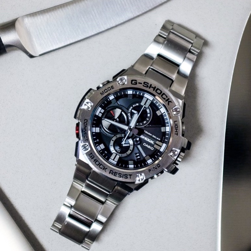 Casio G-Shock (Ori) GST-B100D-1A G-Steel Metal Analog Bluetooth Tough Solar GST / GST-B100 / GST ...