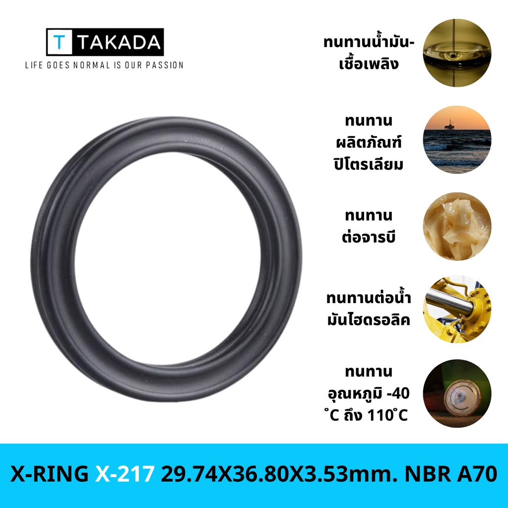 X-RING X-217 29.74X36.80X3.53mm. NBR A70 | Shopee Thailand