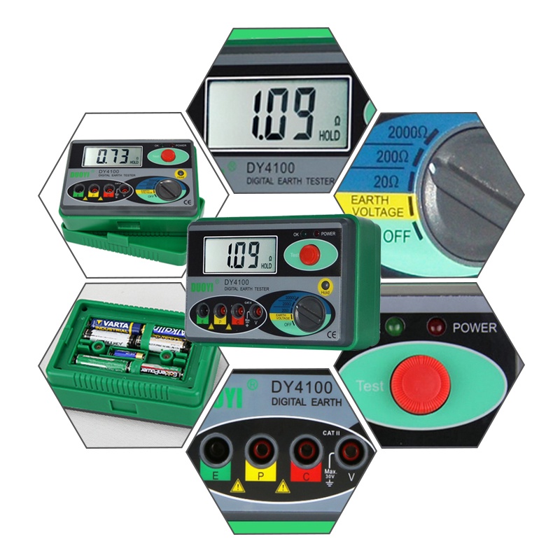 DUOYI DY4100 Digital Multimeter Megohmmeter Earth Resistance Tester ...