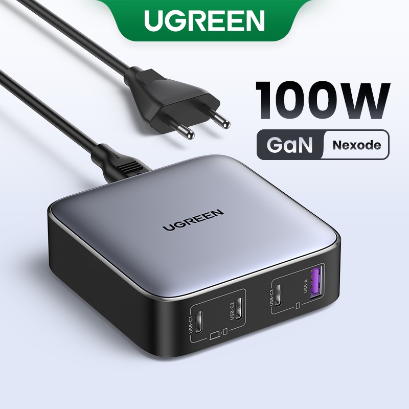 Ugreen GaN ที่ชาร์จเร็ว 100W USB C PD สําหรับ Macbook 4 พอร์ต USB Type C iPhone Samsung | Shopee ...