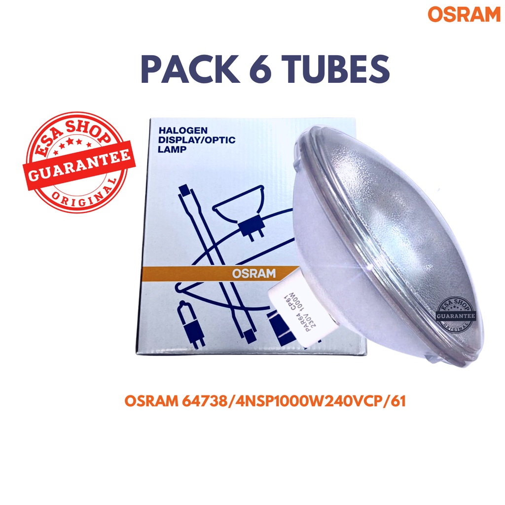 หลอดไฟ PAR 64 CP61 แพ็ค 2-6 หลอดOSRAM 64738 PAR 64 1000W CP/61 หน้าขุ่น ...