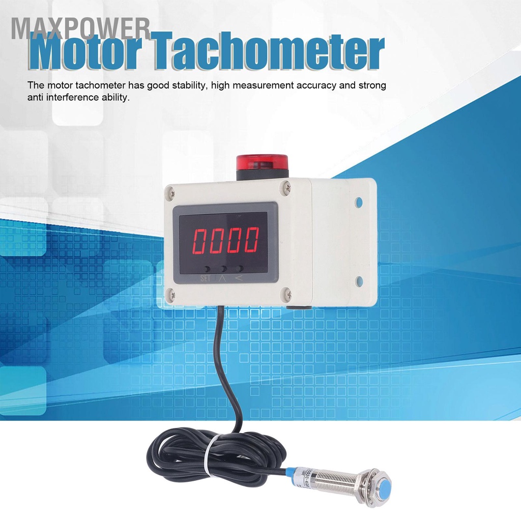 Maxpower Digital Motor Speed Meter Rpm พร ้ อม Alarm Us Plug 100-240V ...