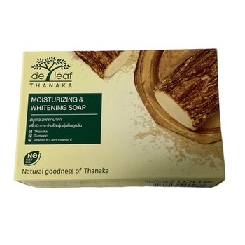 De Leaf THANAKA Moisturizing & Whitening Soap สบู่ เดอ ลีฟ ทานาคา 100gm ...
