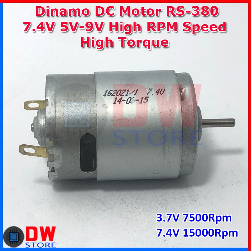 Dynamo DC Motor RS380 RS 380 DC7.4V 5V-9V ความเร็วสูง RPM แรงบิดสูง ...