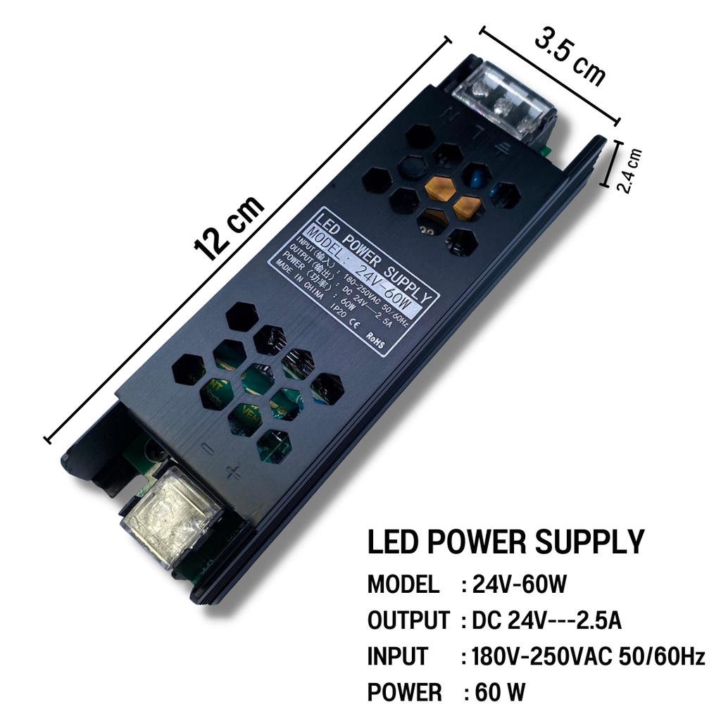 หม้อแปลงพาวเวอร์ซัพพลาย LED 220V to DC24V 60W 100W 200W 300W 400W สําหรับไฟเส้น LED เครื่องใช้ ...