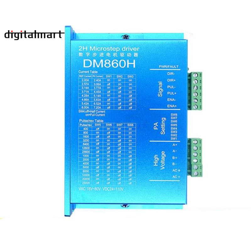 มอเตอร์ไดร์เวอร์ดิจิตอล DM860H DSP 57 86 พร้อมพัดลม 2 เฟส Nema23 34 ...