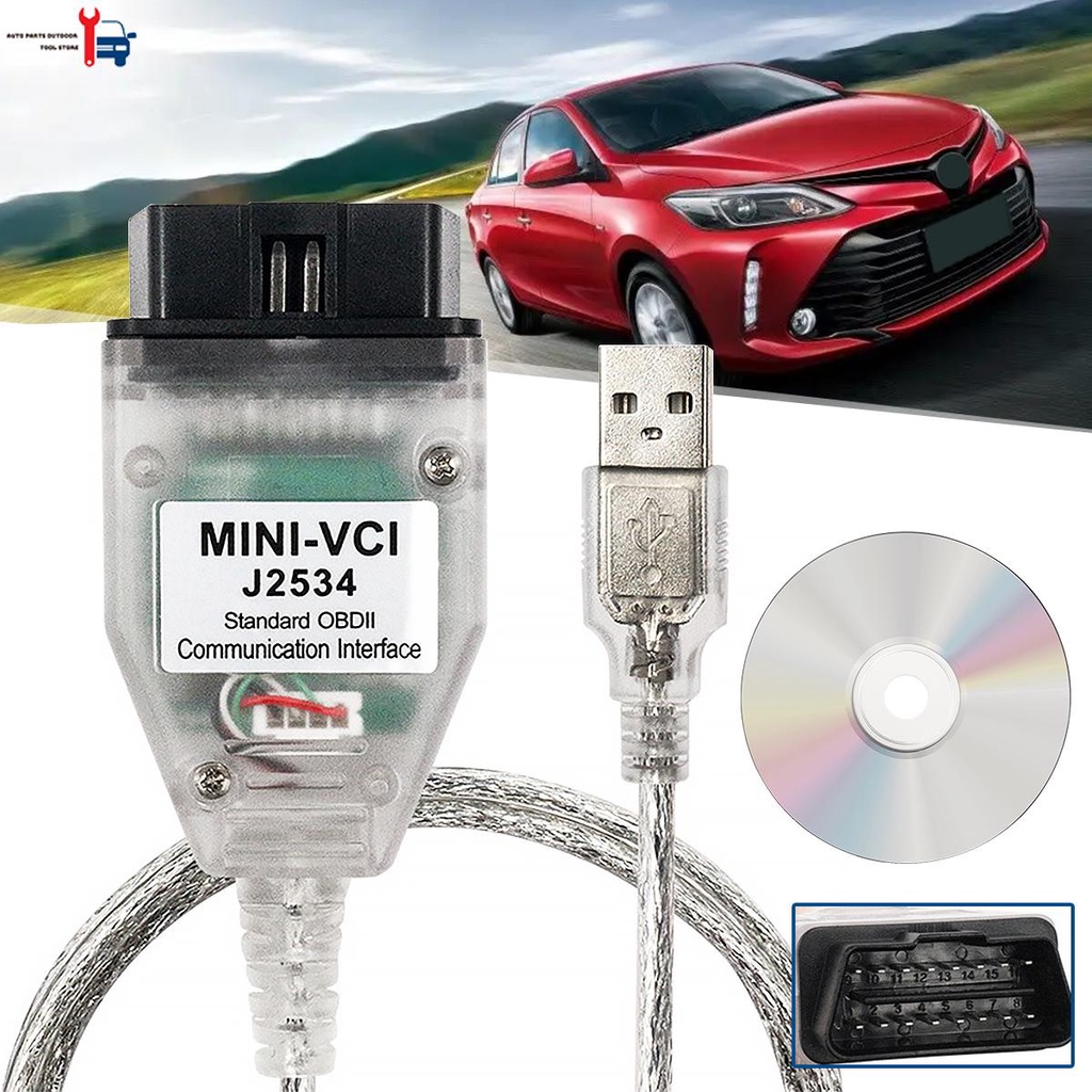 สายเคเบิล V17 J2534 Mini VCI ใช้ซ้ําได้ สําหรับ Toyota Lexus Scion ...