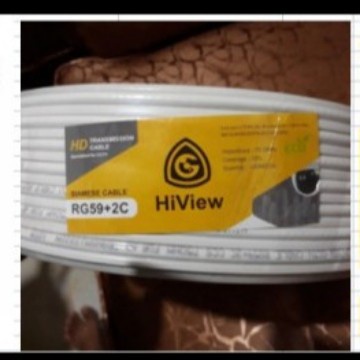 HIVIEW กล้องวงจรปิดสาย RG59 + POWER 100 เมตร 100 เมตรโรงงานม้วน rg59p ...