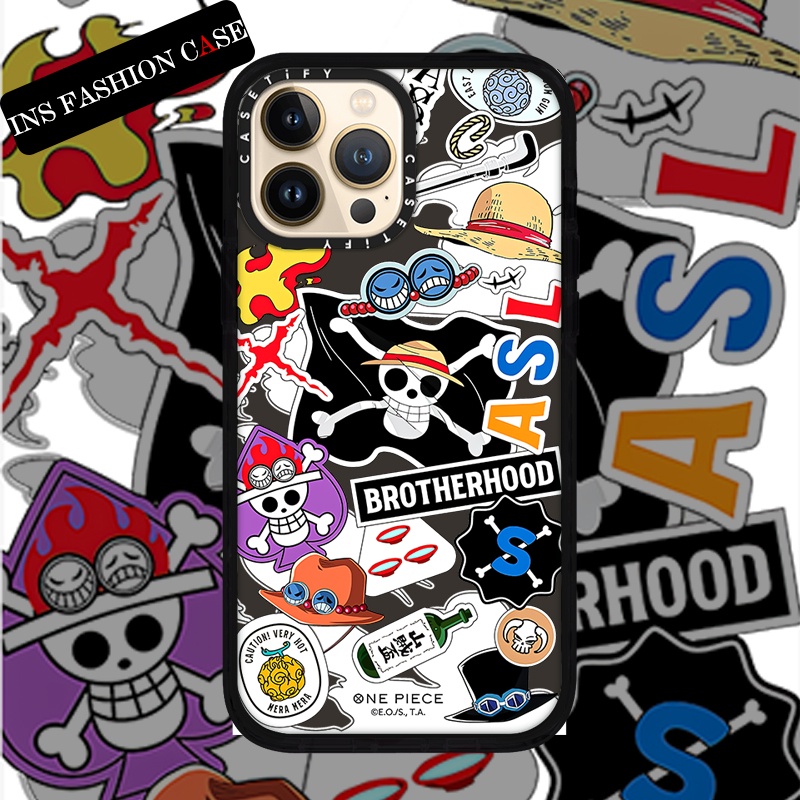 Casetify X ONE PIECE เคสโทรศัพท์มือถือนิ่ม แบบใส กันกระแทก ลายวันพีช สีดํา สําหรับ iPhone 14 13 ...
