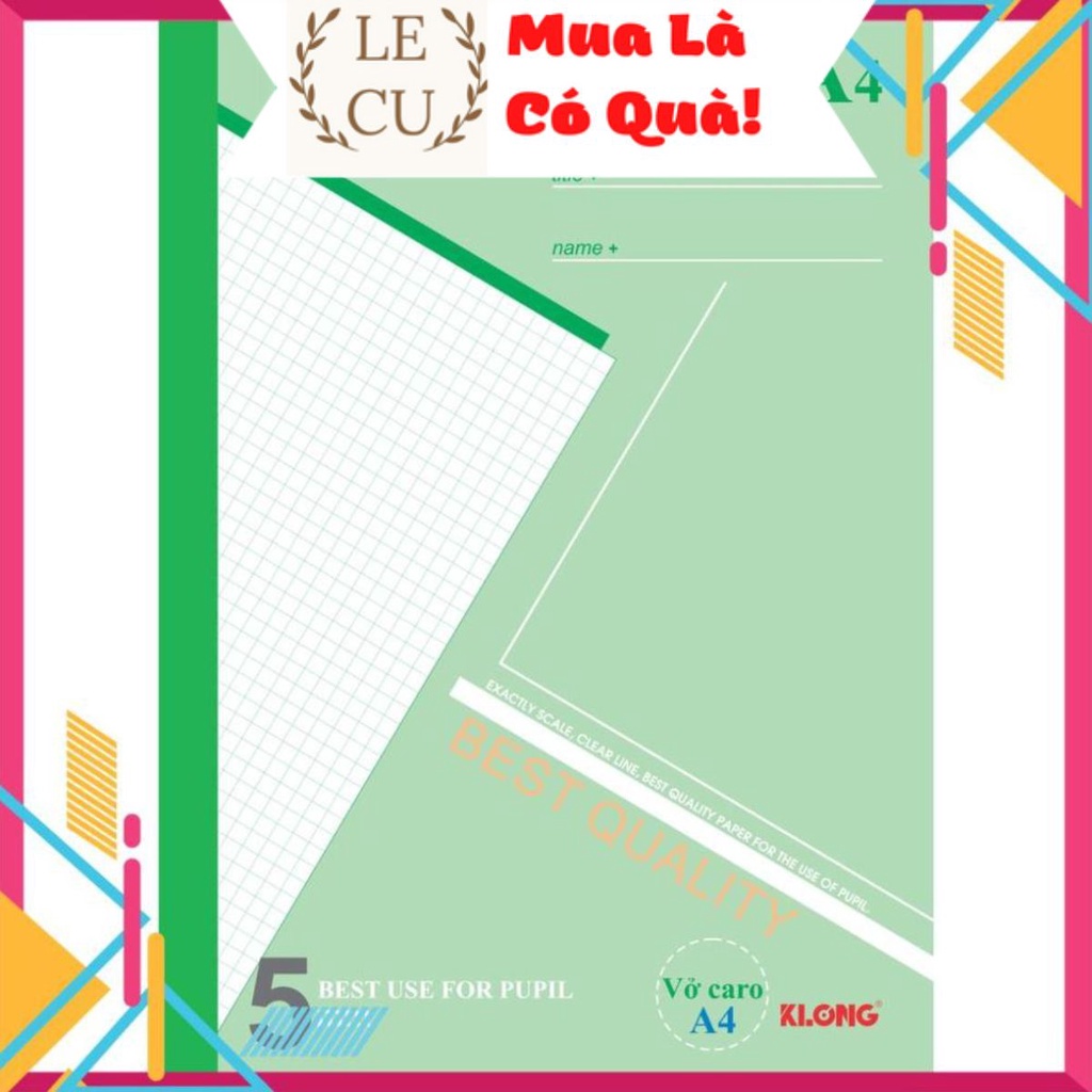 [Combo 5 เล่ม] สมุดโน๊ตลายตารางหมากรุก Klong (5*5) 200 ล้าน 70/92 สมุดบันทึกคณิตศาสตร์; MS: 298 ...