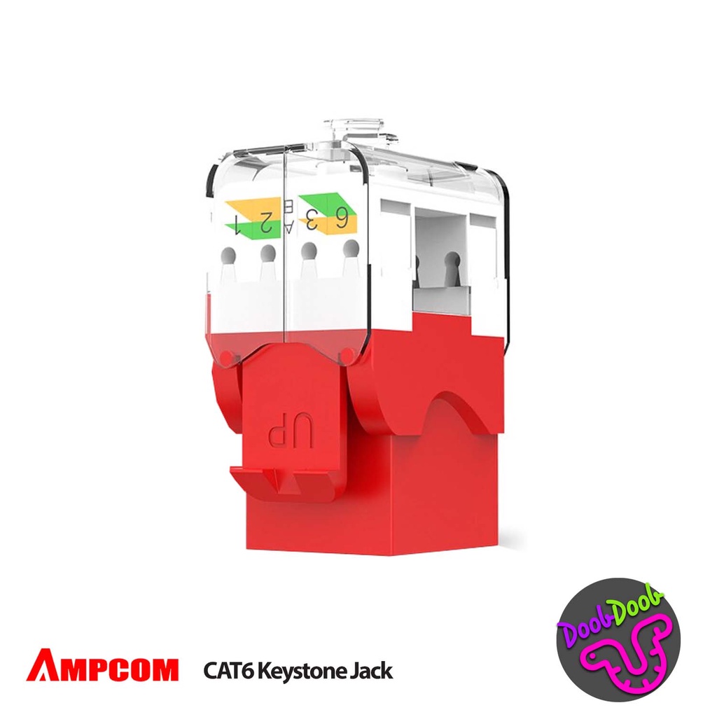 AMPCOM CAT6 Tool-Less RJ45 UTP Keystone Jack | Shopee Thailand