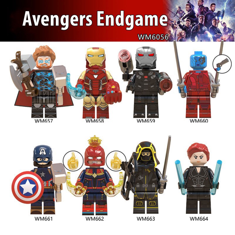 ฟิกเกอร์ Avengers Endgame Iron Man Thor War Machine Captain Marvel ของ ...