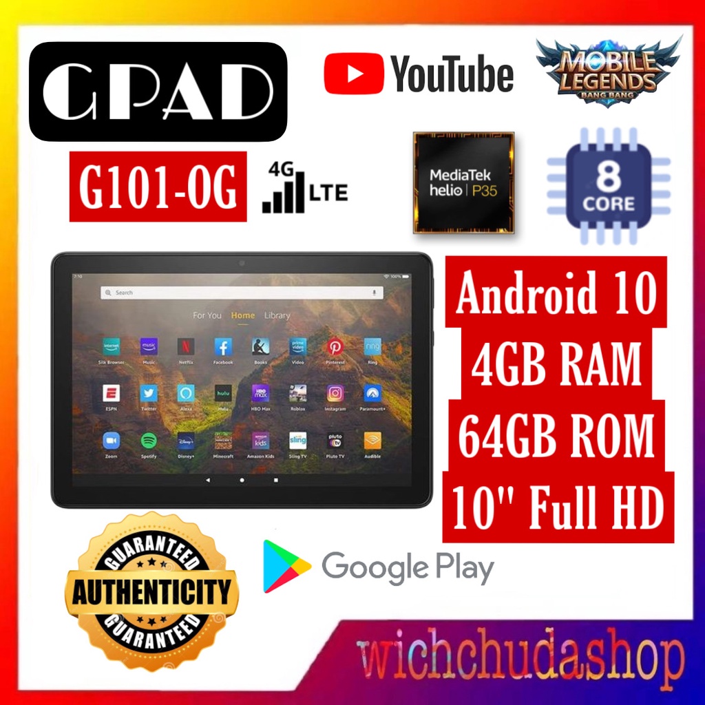GPAD Android Tablet PC 10inch Display 🔥 Zoom/ Google Meet/ Class Room 🔥 ...