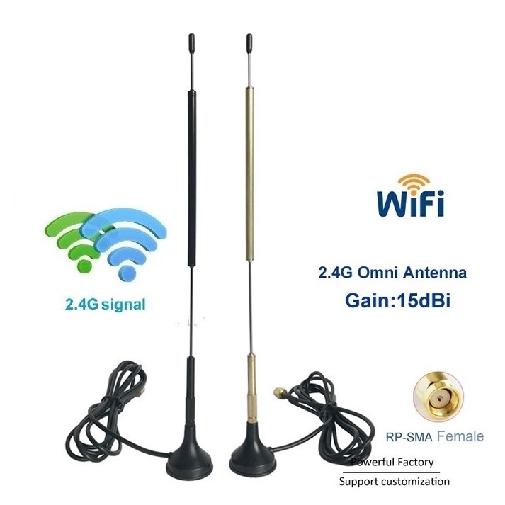 เสาอากาศ Wifi Antenna 15dBi External Omni 2.4G Wifi Internal Antenna With Magnetic Burton ...