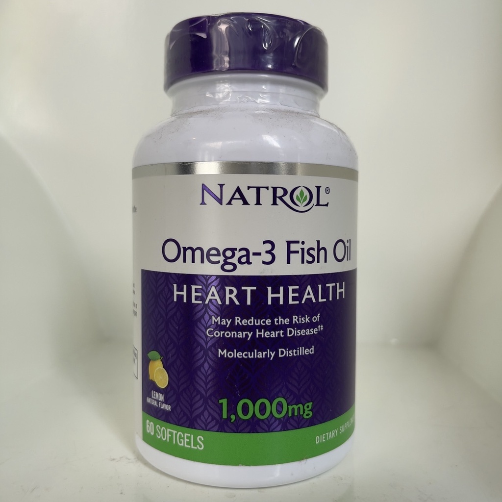 Natrol Omega-3 1000mg Fish Oil Heart Health 60Softgels | Shopee Thailand