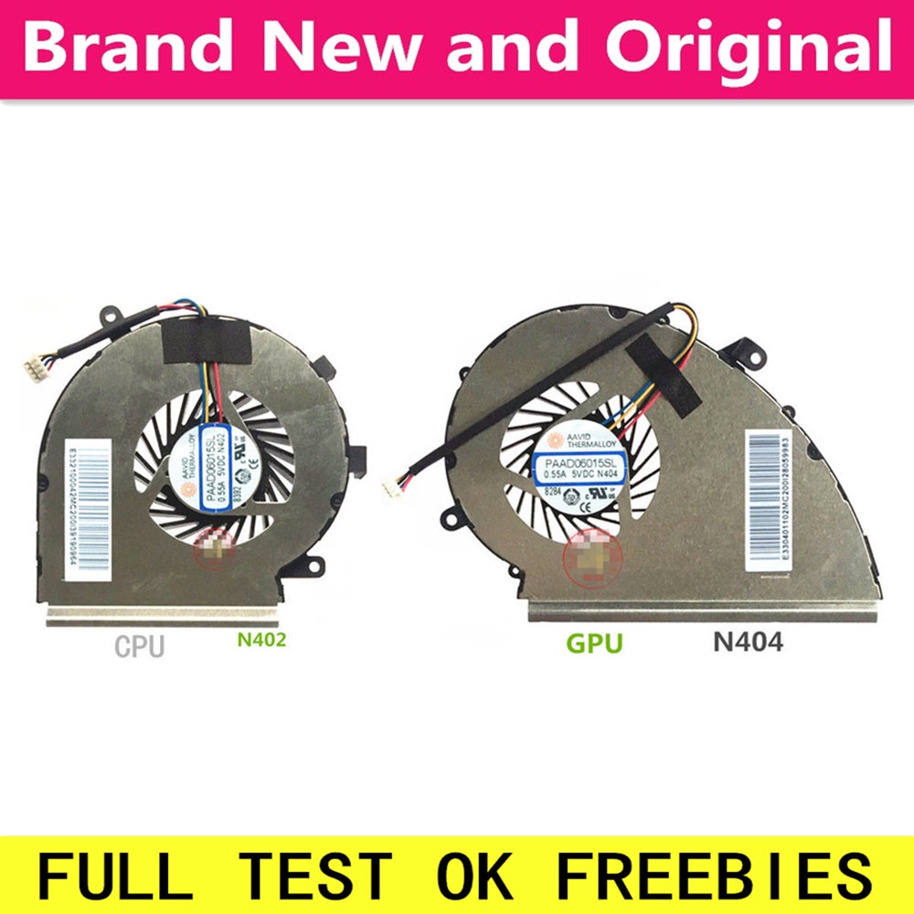 New laptop CPU GPU cooling fan Cooler Notebook PC for MSI GV72-8RC GV72 ...