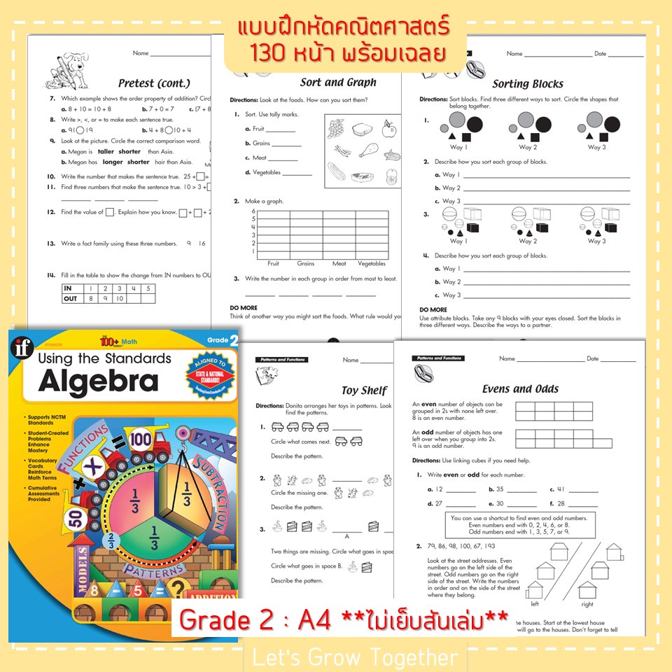 Worksheet Using the Standards—Algebra Grade 1-5 with Answer Keys ...