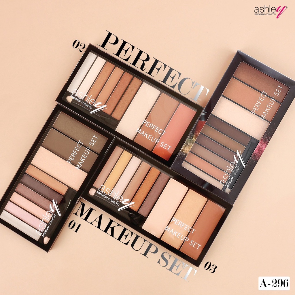 A-296 ASHLEY PERFECT MAKE UP SET แอชลีย์ เซ็ตแต่งหน้า พาเลท ทาได้ทั้งตา ...