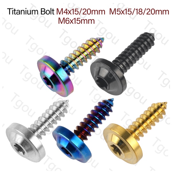 Tgou สกรูหัวต๊าปไทเทเนียม M4x15 20 มม. M5x15 17 20 มม. M6X15 มม. ...