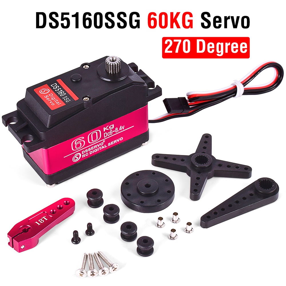 Dsservo RC พวงมาลัย servo แรงบิดสูง 60Kg 80Kg 150Kg 1/5 1/6 servo HV ...