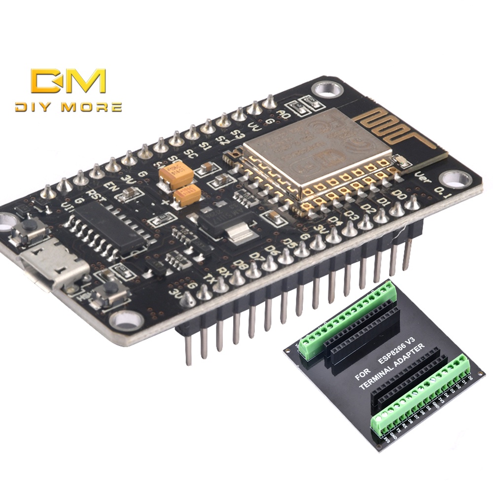 DIYMORE Nodemcu V3 ESP8266 ESP-12E บอร์ดทดลอง WIFI บอร์ดขยาย CH340G ...